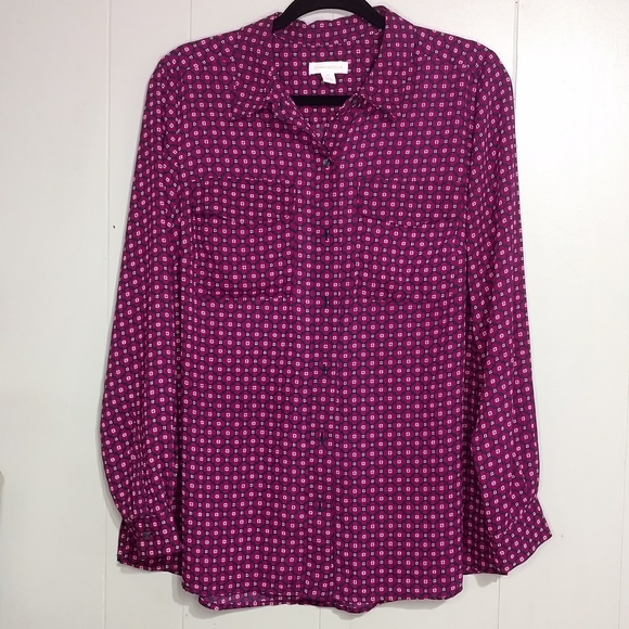 Charter Club | Tops | Charter Club Geometric Blouse | Poshmark